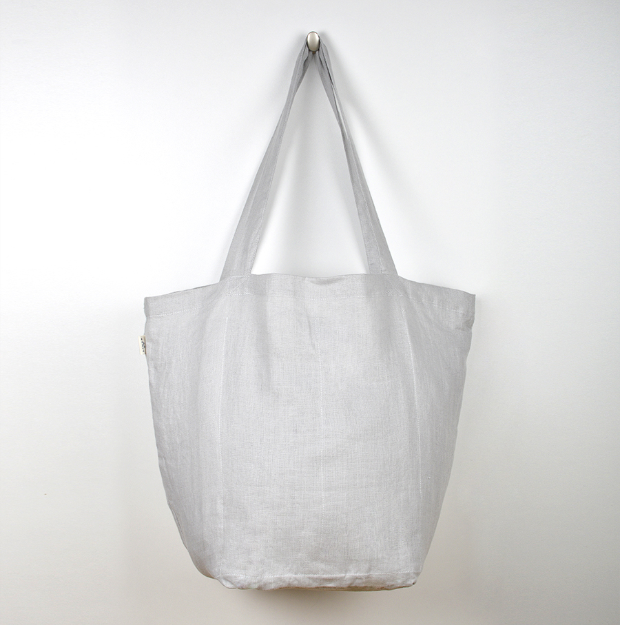 Linen shopping bag Reuse me (With sections) | Linen By Linas