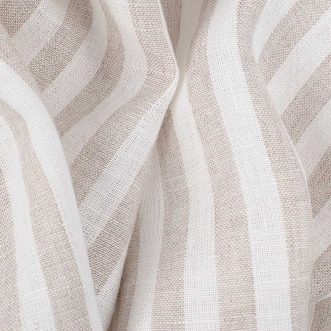 Minkštintas dryžuotas lininis audinys, 190 g/m² | Linen By Linas