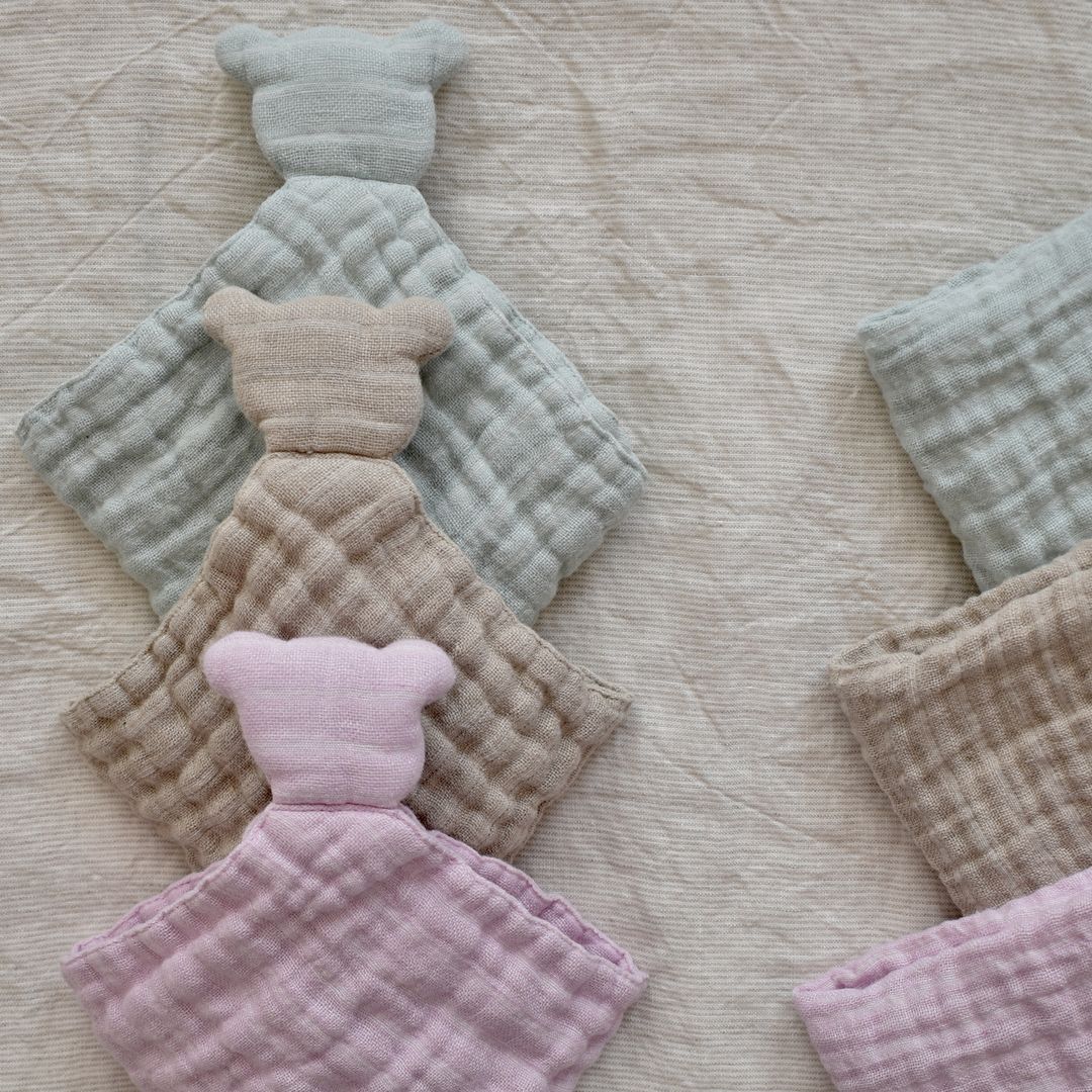 Pink linen baby blanket | Linen By Linas